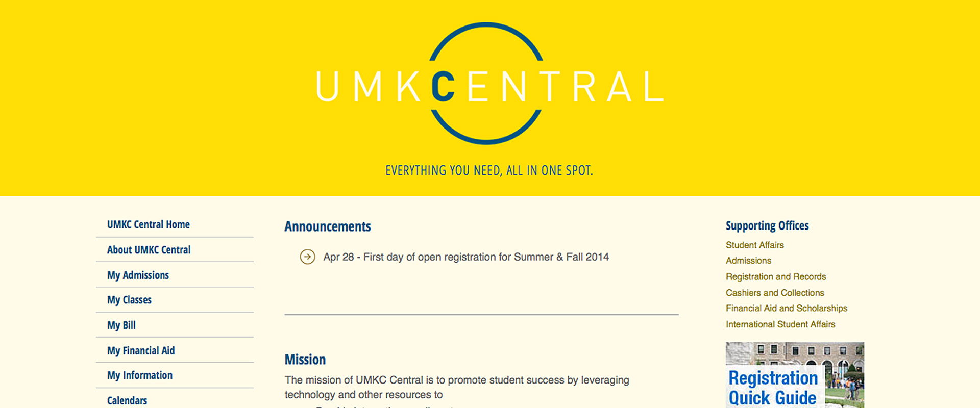 UMKC Central website - aliaHerrman
